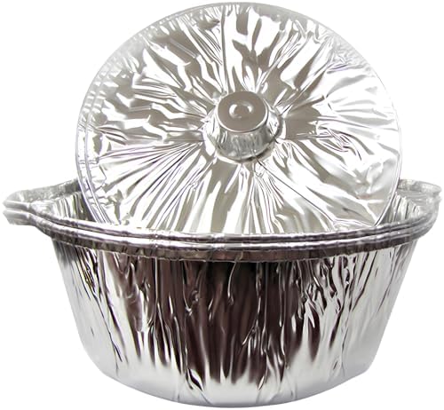 Premium Disposable Aluminum Foil Pots with Lids Medium (2 Pots) | Quick ...