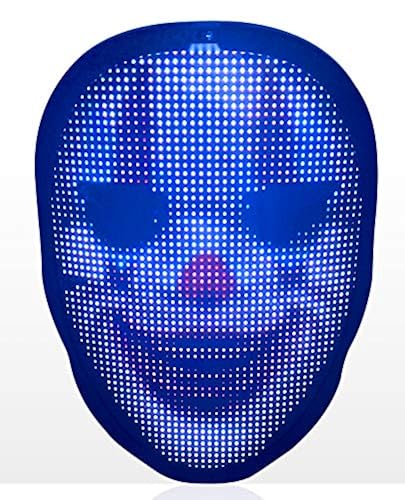 Led Mask With Programmable,Costume Bluetooth Face Mask, Light Up Scream ...