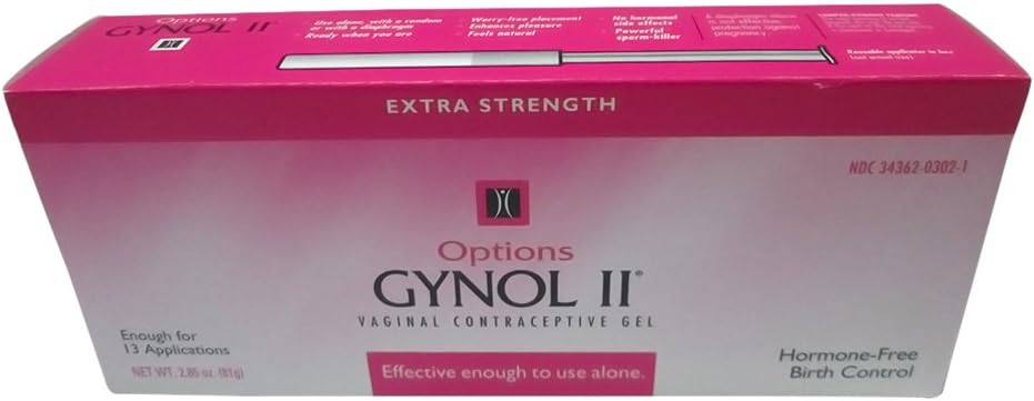 Options Gynol VaginalContraceptive Gel Extra Strength (Pack of 2) by ...
