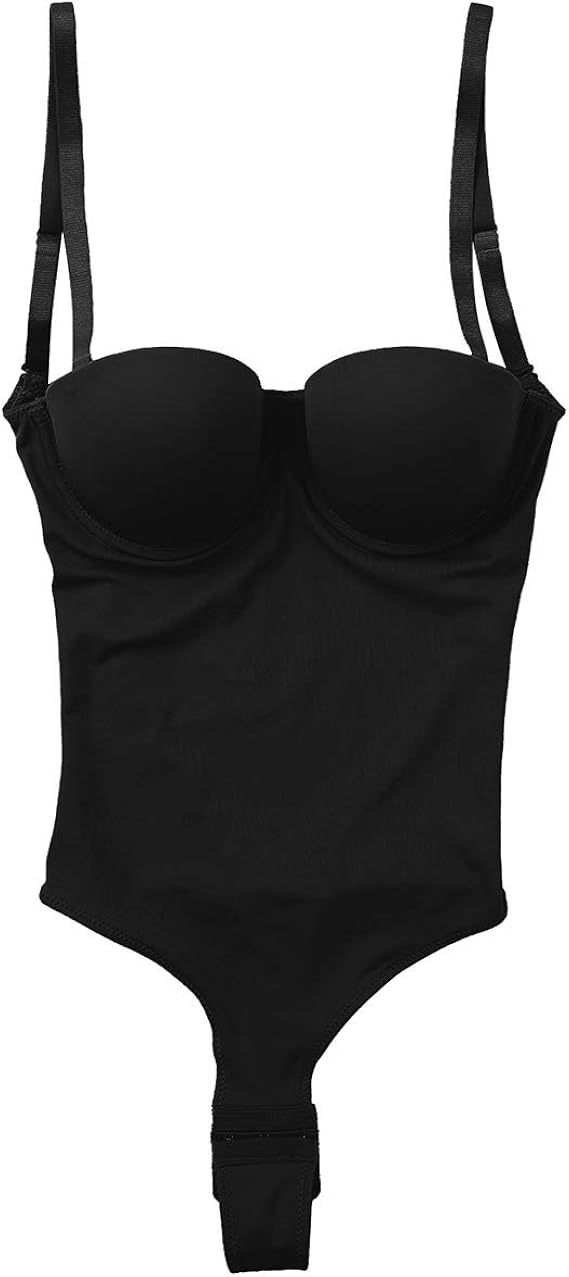 dPois Damen Rückenfrei Mieder Body Einteiler Bodysuit Bodyformer mit ...
