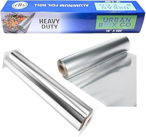 Urban Box Co 18 x 500' Heavy Duty Aluminum Foil. 21 Microns strength ...