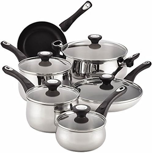 Buy Farberware New Traditions Stainless Steel 14-Piece Cookware Set ...