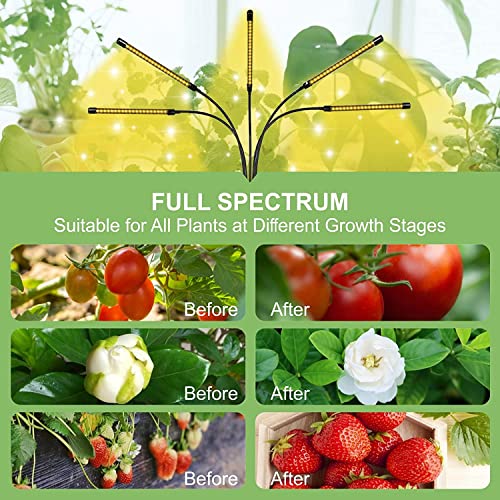 zyzykeji Grow Lights for Indoor Plants,5 Heads Plant Lights for Indoor ...