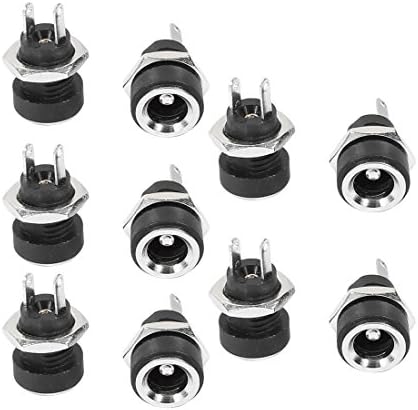 sourcingmap 10Pcs 5.5mm x 2.1mm DC Power Jack Socket Female Panel Mount Connector Black price in ...