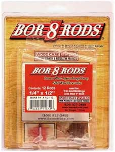 System Three 1/4-Inch by 1/2-Inch Wood Care Borate Rods, 12-Pack, 14112 ...