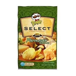 Amazon.com: Pringles Select Potato Crisps, Parmesan Garlic, 7-Ounce ...