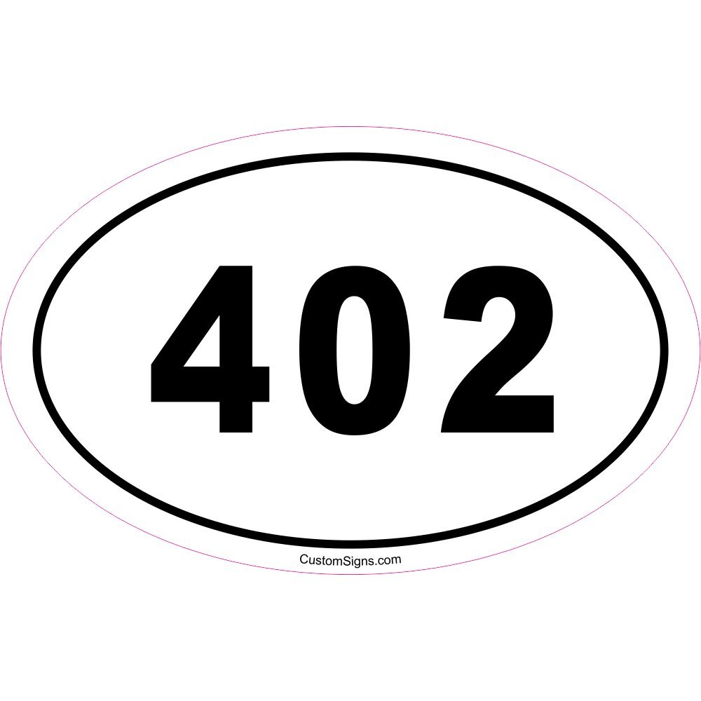 Amazon Custom Signs 402 Area Code Bumper Sticker For Car Automotive amazon-custom-signs-402-area-code-bumper-sticker-for-car-automotive