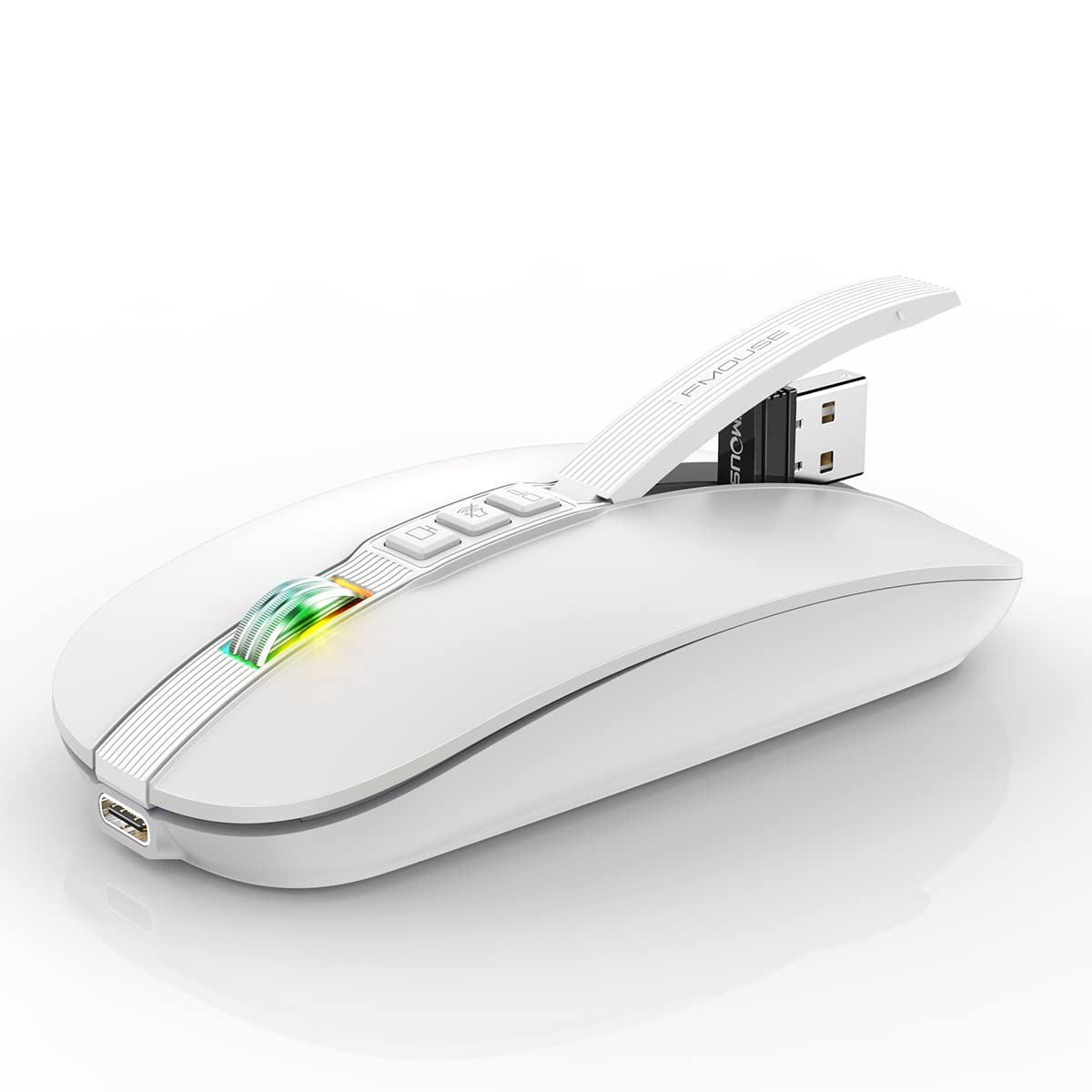 Mua Slim White Wireless Bluetooth Mouse with Multiple Buttons for One ...