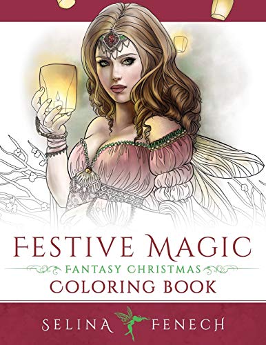 Amazon - Festive Magic - Fantasy Christmas Coloring Book (Fantasy ...