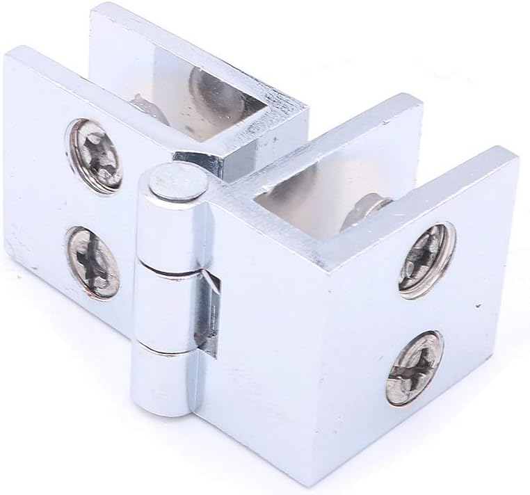 Set of 8 NUZAMAS Glass Door Hinges, 5mm-8mm Adjustable Rectangle Clamp ...