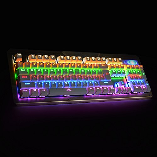 MOOBOM Real Alloy Mechanical Gaming Keyboard,Anti-ghosting USB Wired ...