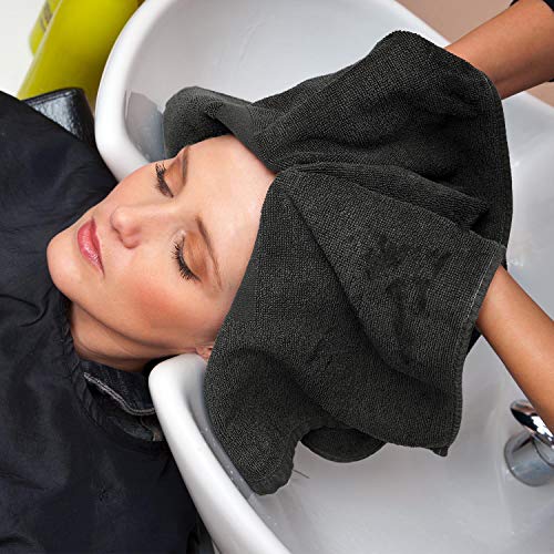 Utopia Towels Cotton Bleach Proof Salon Towels 24 Pack Black 16x27 Utopia Towels Cotton Bleach Proof Salon Towels 24 Pack Black 16x27