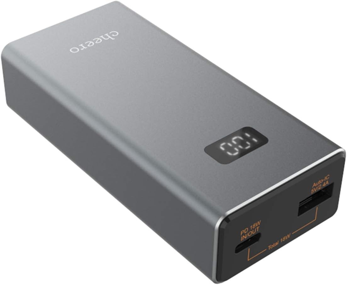【cheero CHE-101-BK レビュー】PD18W対応で大容量、アルミ素材のモバイルバッテリー【cheero Power Plus 5 ...