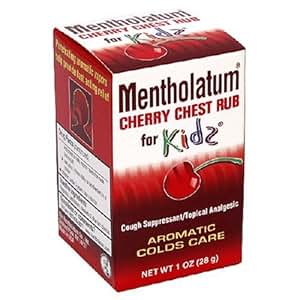 Amazon.com: Mentholatum Ointment, Cherry Chest Rub For Kids, 1-Ounce ...