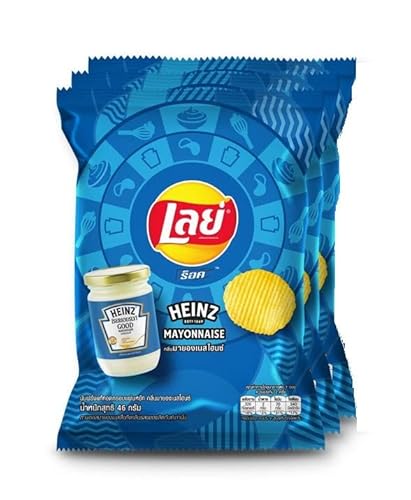 LAYS Brand , Crispy Potato Chips HEINZ Mayonnaise Flavor, 46g X 3 Packs ...
