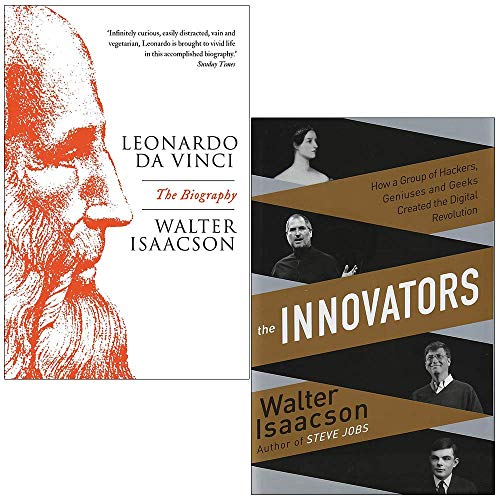 Walter Isaacson Collection 2 Books Set (Leonardo Da Vinci, Innovators ...
