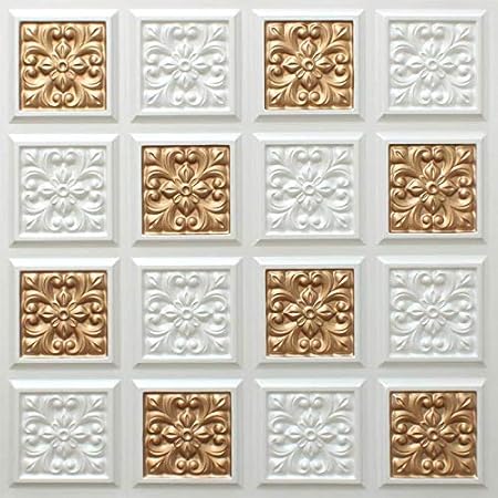 C & BUY Decorative Embossed PVC 3D Ceiling Tiles & Wall Panel, Self ...