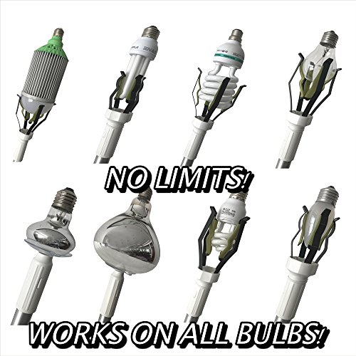 GREATEST Light Bulb Changer Kit With Aluminum Extension Pole 12.6 Feet ...
