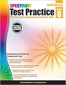 Amazon.com: Spectrum Test Practice Workbook, Grade 8 (9781620576007 ...