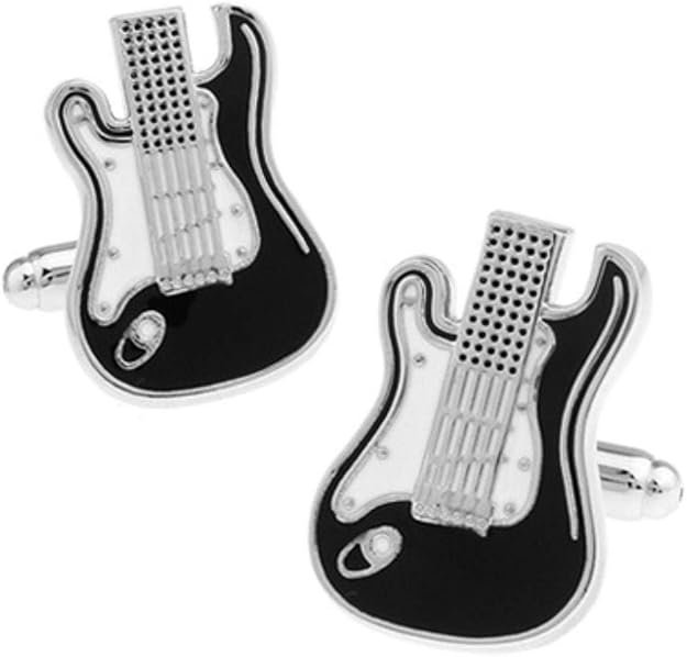 KFYU Músico francés Instrumento Musical Negro Blanco Guitarra Rota ...