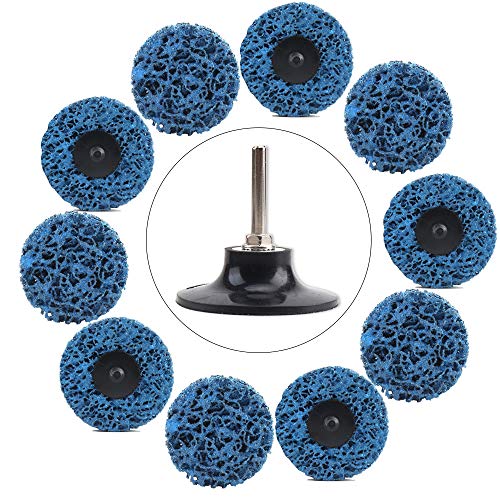 10 Pack 3inch Strip & Clean Abrasives Roloc Discs with 1Pc Roloc Disc ...