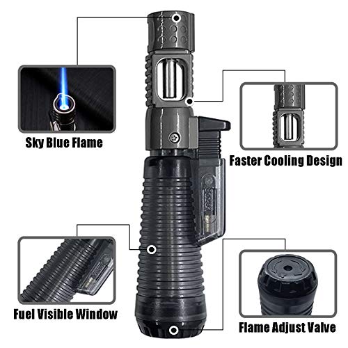Yeuligo Torch Lighter, Butane Lighter with Large Capacity Visible Window, Adjustable and ...