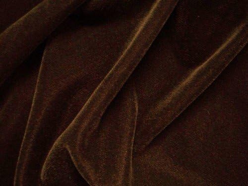 Dark Brown Velvet Fabric 45" By the Yard: Amazon.co.uk: Kitchen & Home