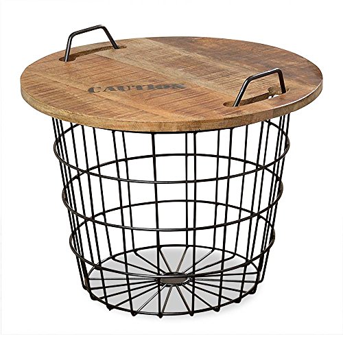 The Urban Chic Convertible Studio Table, Metal Basket with Top Handles ...