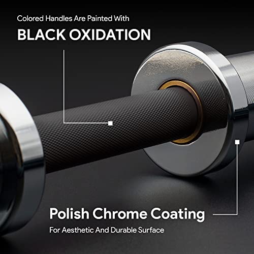 Diliboz Olympic Dumbbell Handle – 2 Inch Loadable Dumbbell Bar Heavy ...