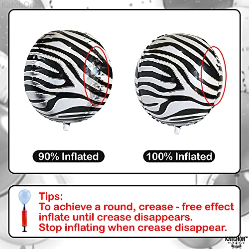Large 22 Inch Zebra Balloons - Pack of 6 | Zebra Print Balloons for ...