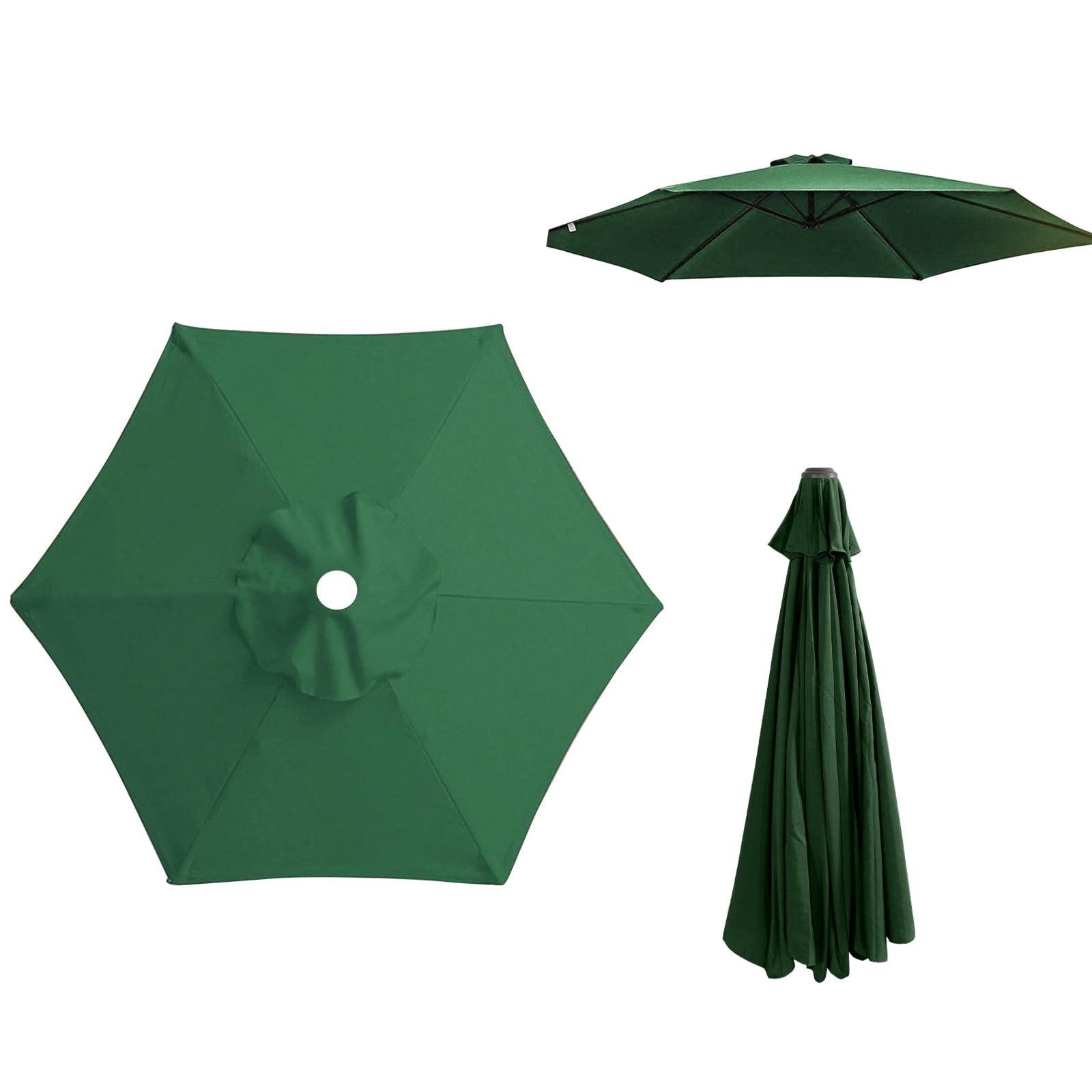 ZIAERKOR Replacement Parasol canopy for 9ft, Patio Parasol 9 ft ...