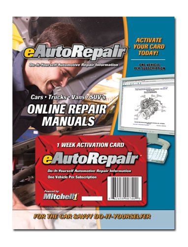 Mitchell1 eAutoRepair Do-It-Yourself Automotive Repair Information (1-Week Activation Card ...