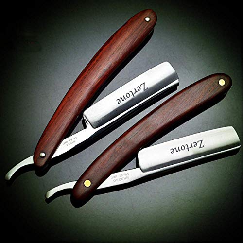 Zertone Straight Razor Natural Wood Scale - Straight Edge Razor Sharp ...
