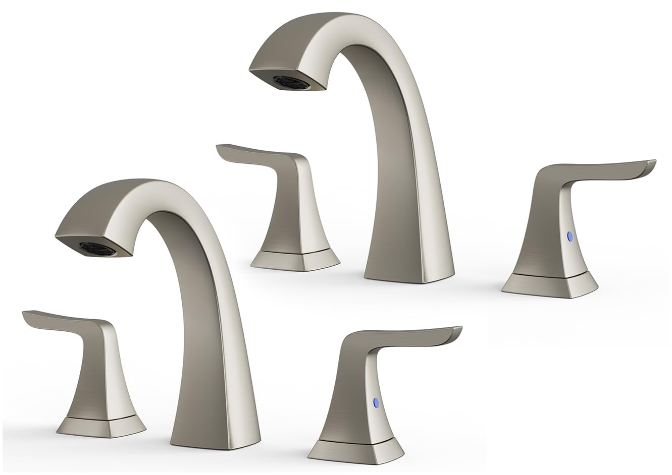 Brushed Nickel Bathroom Faucets,?2 Pack? Bathroom Sink Faucet,Bathroom ...
