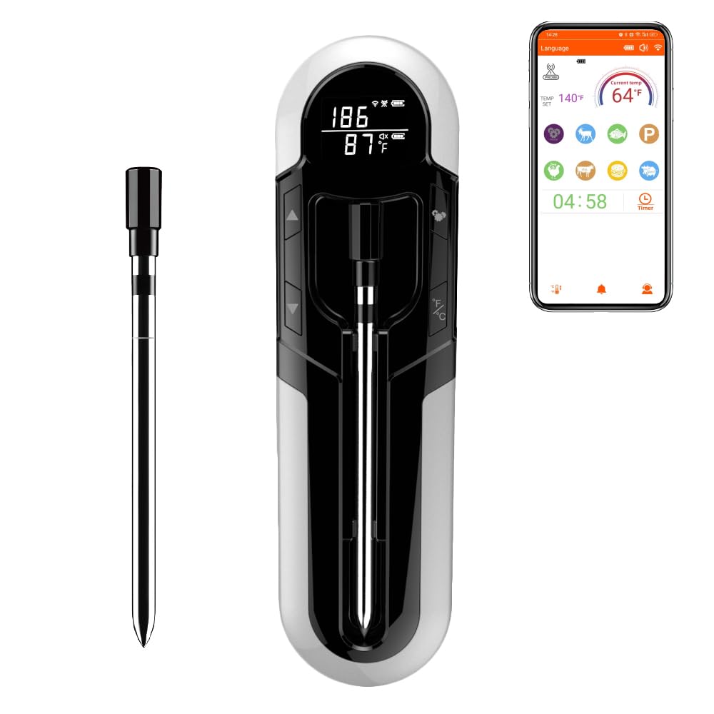 KT THERMO Wireless Meat Thermometer Digital Bluetooth Cooking ...