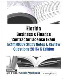 Florida Business & Finance Contractor License Exam ExamFOCUS Study ...