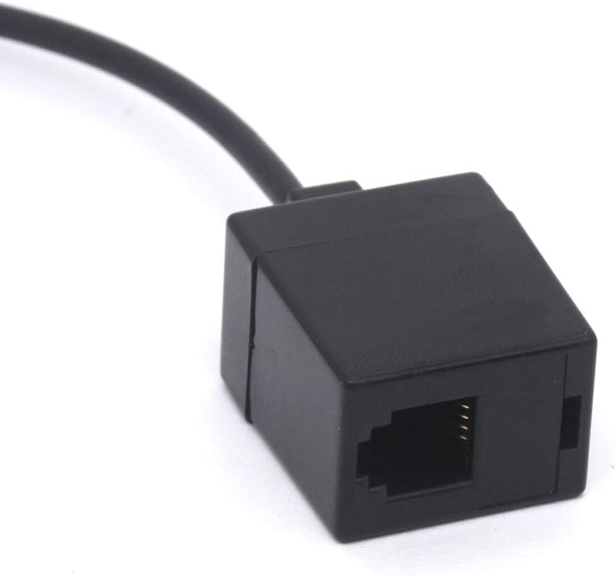 Tomost Angled 2.5mm Male to RJ9/RJ22 Headset Female Cable Adapter, 90 ...