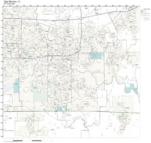 ZIP Code Wall Map of Des Moines, IA ZIP Code Map Laminated : Amazon.ca ...