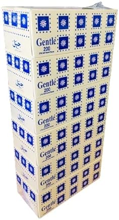 Gentle Soft Facial Tissues, 200x2 Ply White Tissues, pack of 6 boxes ...