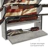 Rush Creek Creations American Flag Indoor 4 Rifle/Shotgun Wall Storage ...
