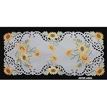 Amazon.com: Embroidered Table Runner Dresser Scarf Coffee Table Scarf ...