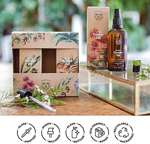 *NEW* ORGANIC CASTOR OIL, ARGAN OIL & JOJOBA OIL | Carrier Oils 3 Pack ...
