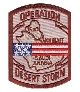 Amazon.com: Desert Storm Map US Flag Patch, Military Patches: Clothing