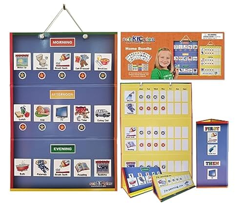 SchKIDules Visual Schedule for Kids Home Bundle: Daily Calendar and ...