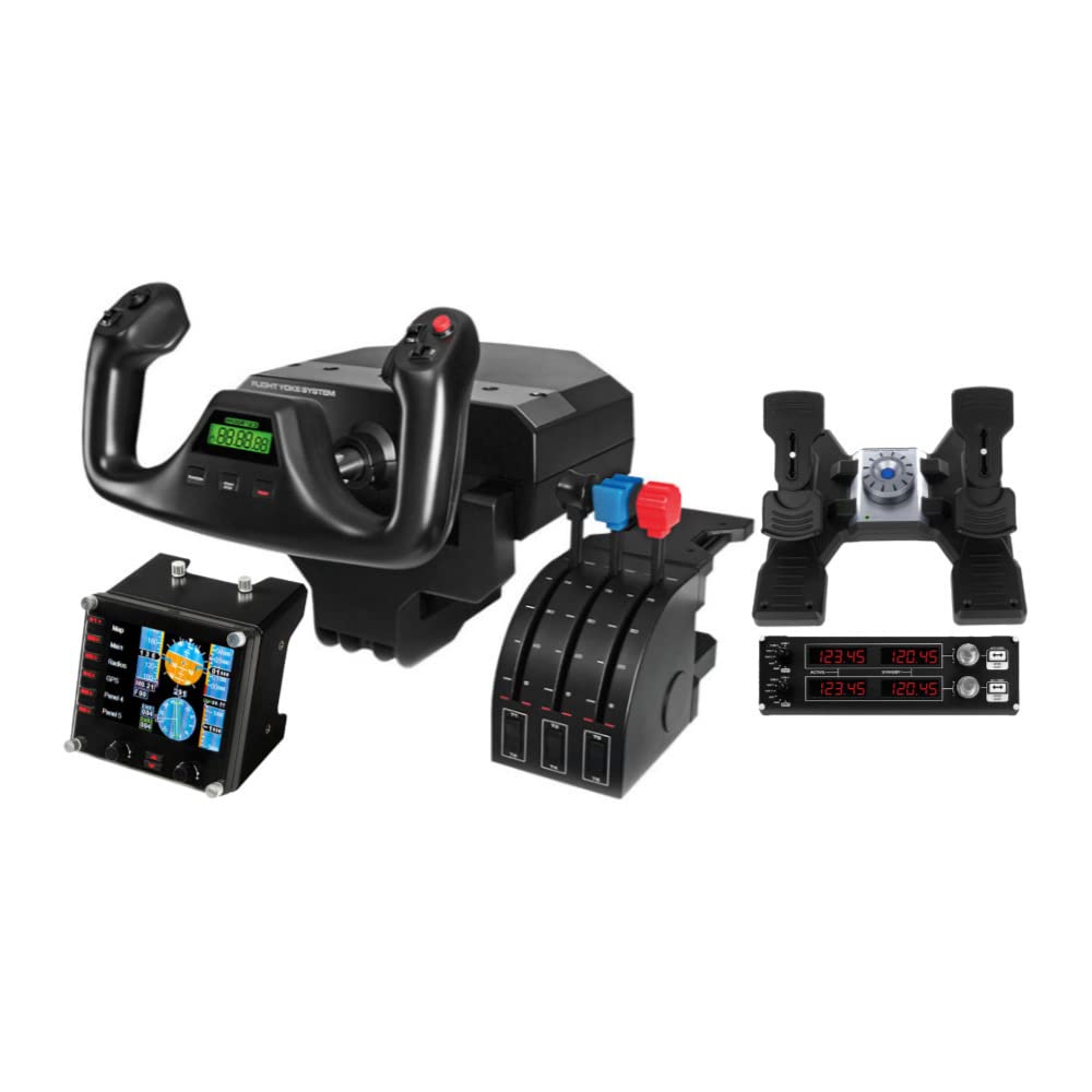 Mua Logitech G Saitek Flight Yoke System with Rudder Pedals, Instrument ...