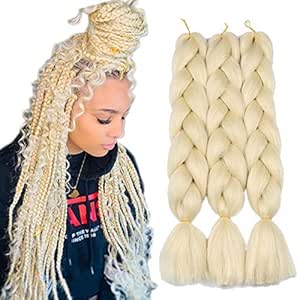 Amazon.com : Original Jumbo Braids Hair Extension 3pcs Pure Black Color ...