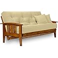 Amazon.com: Nirvana Futons Westfield Futon Set - Queen Size, Frame, 8 ...