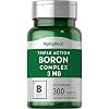 Boron 3mg Supplement | 300 Tablets | Triple Action Complex | Vegetarian ...
