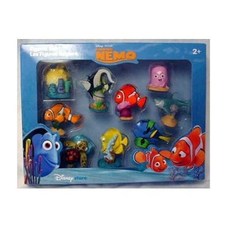 Amazon.com: Disney Fiding Nemo Figurine Set : Nemo 9 pcs Figure Playset ...