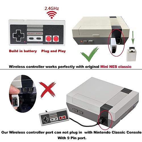 Honwally Wireless Controller for Mini NES Classic Edition(Not Work with Copied Console ...